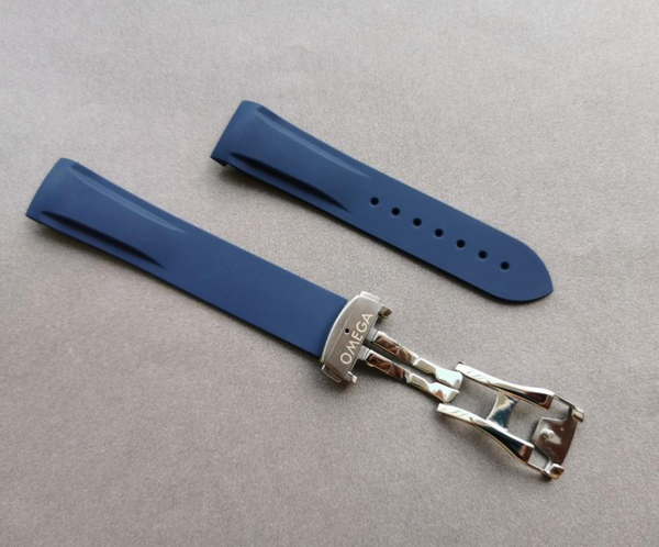 20MM Blue Omega Rubber Seamaster 300 Strap. Seamaster 300 Band – STRAPVERS